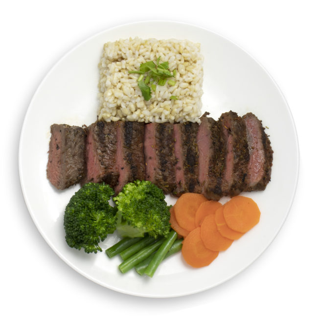Beef Steak and Brownrice with Mixed Vegetables - Muscle Chow